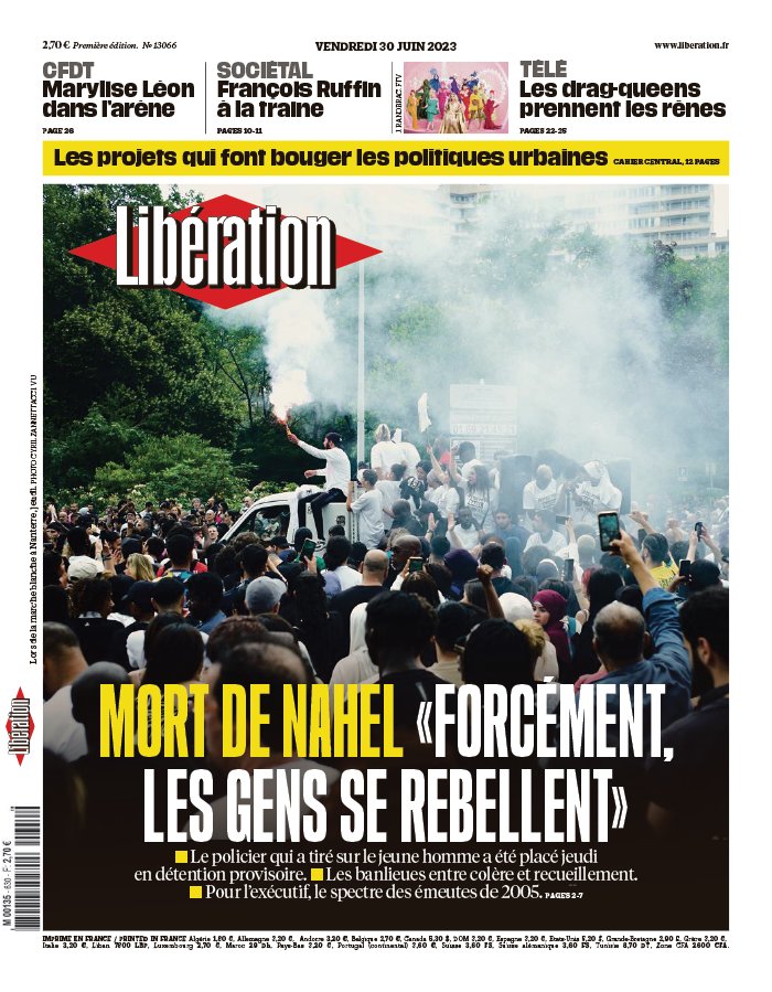 Libération N°13066 du 30 juin 2023 à télécharger sur iPad