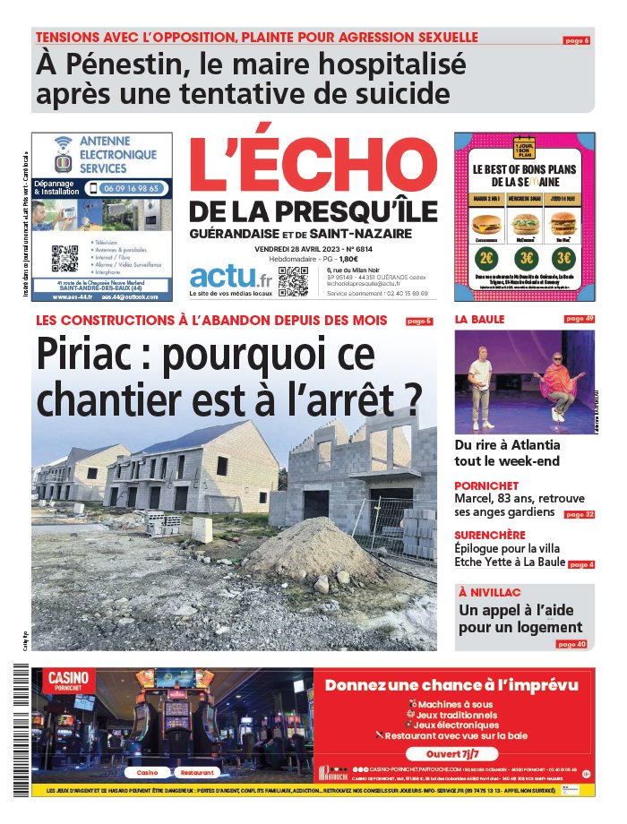 L'Echo de la Presqu'île N°6814 du 28 avril 2023 à télécharger sur iPad