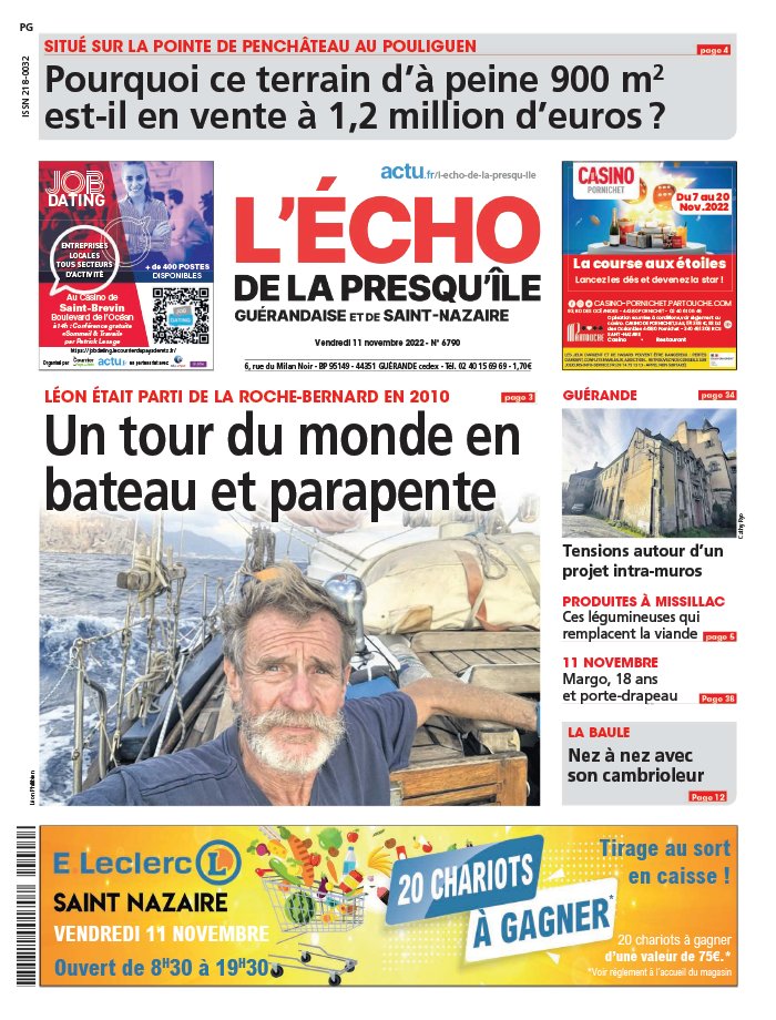 L'Echo de la Presqu'île N°6790 du 11 novembre 2022 à télécharger sur iPad