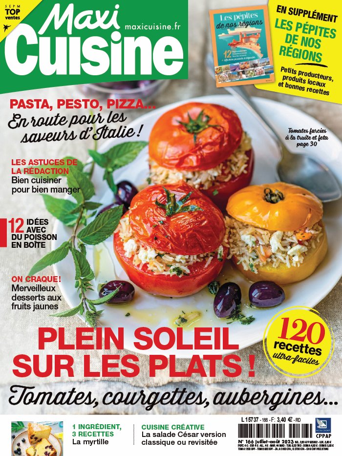 Maxi Cuisine N°166 du 07 juillet 2023 à télécharger sur iPad