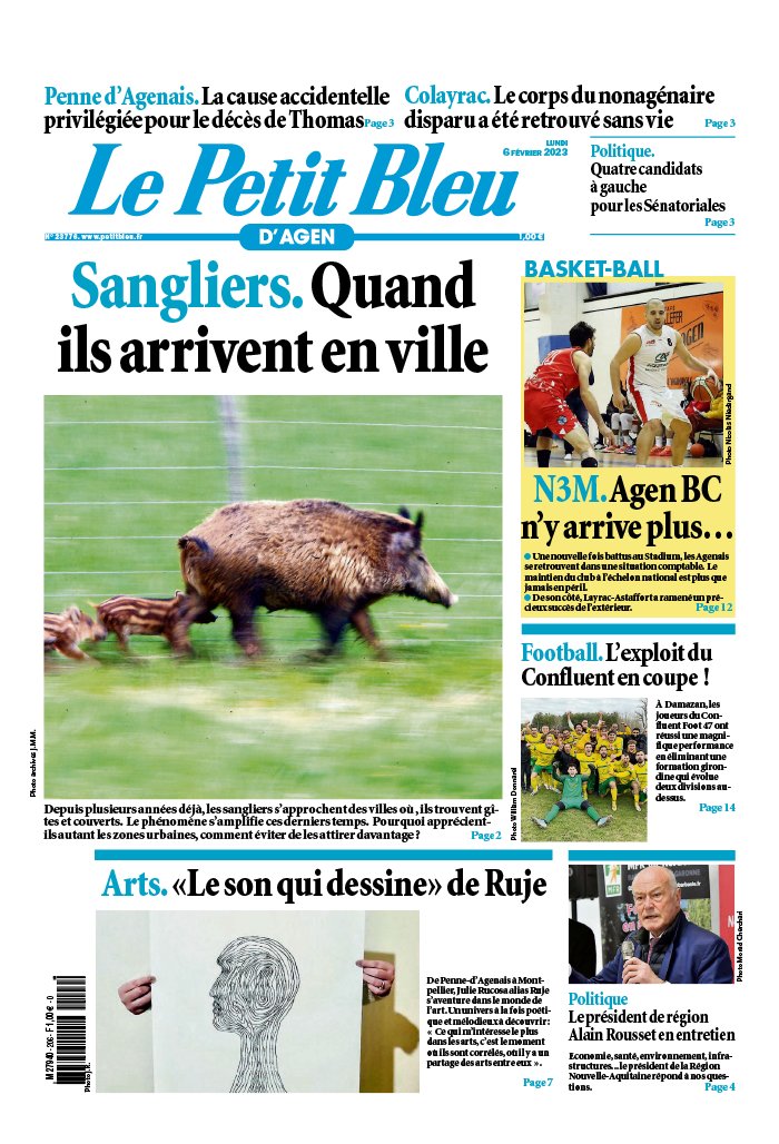 Le Petit Bleu d'Agen N°20230206 du 06 février 2023 à télécharger sur iPad