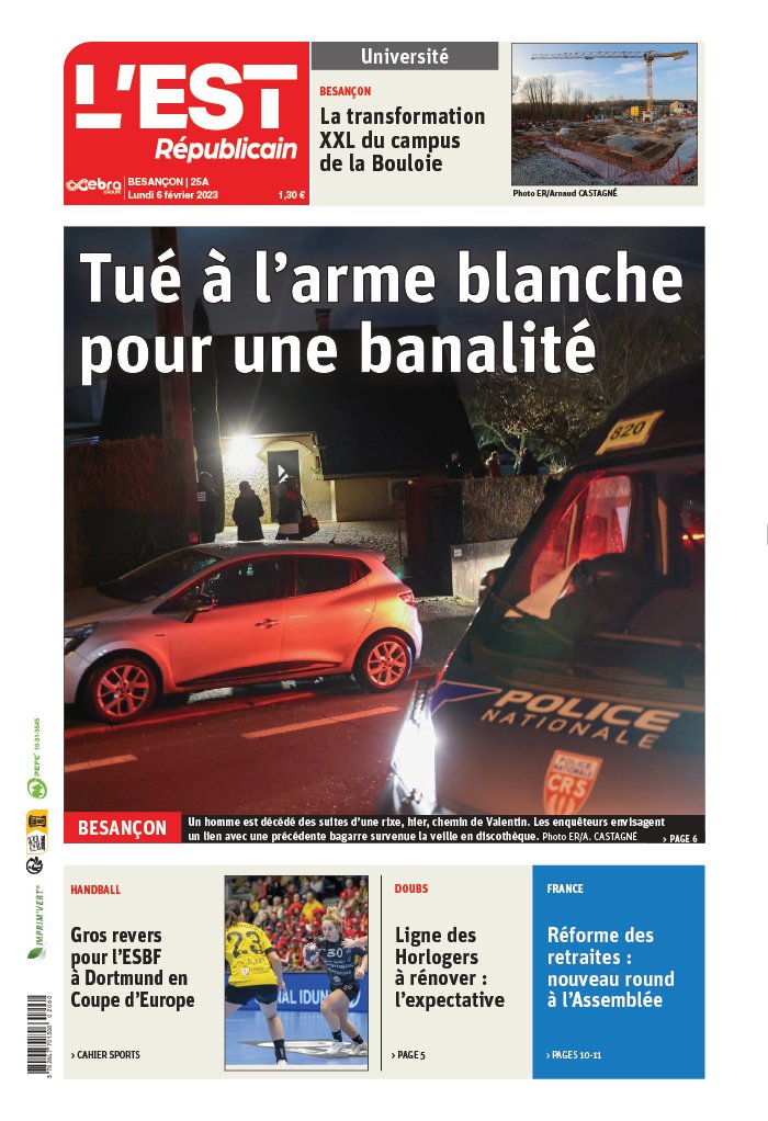 L'Est Républicain N°20230206 du 06 février 2023 à télécharger sur iPad