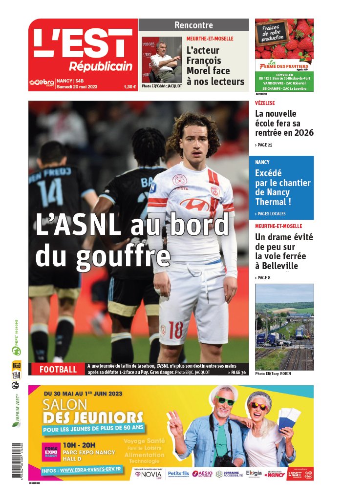 L'Est Républicain N°20230520 du 20 mai 2023 à télécharger sur iPad