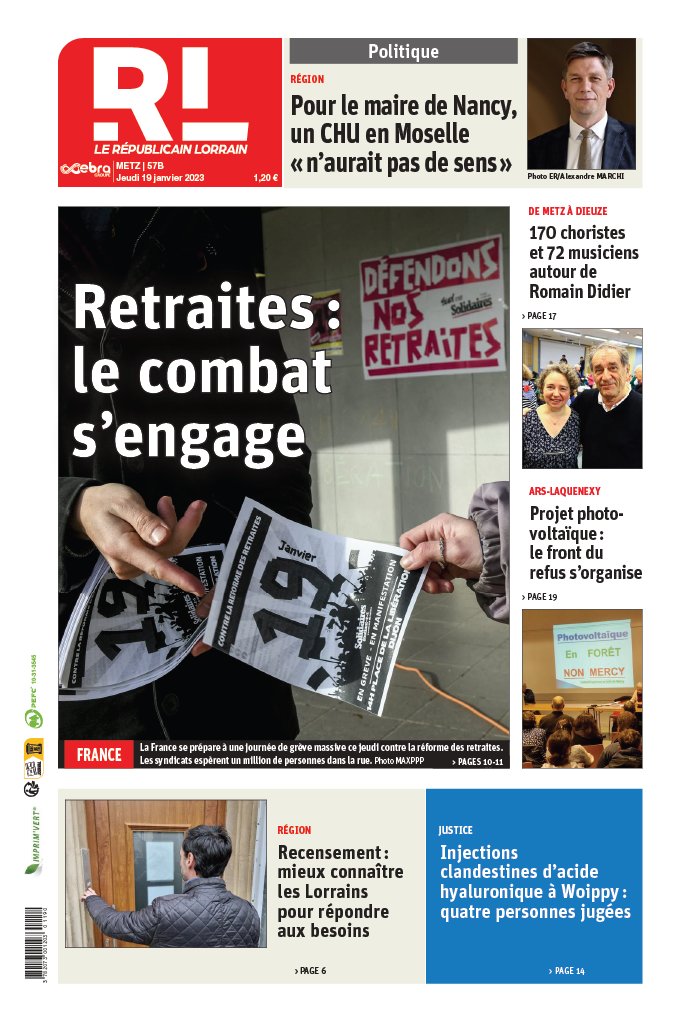 Le Républicain Lorrain N°20230119 du 19 janvier 2023 à télécharger sur iPad