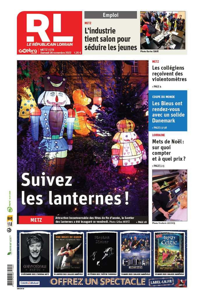 Le Républicain Lorrain N°20221126 du 26 novembre 2022 à télécharger sur ...