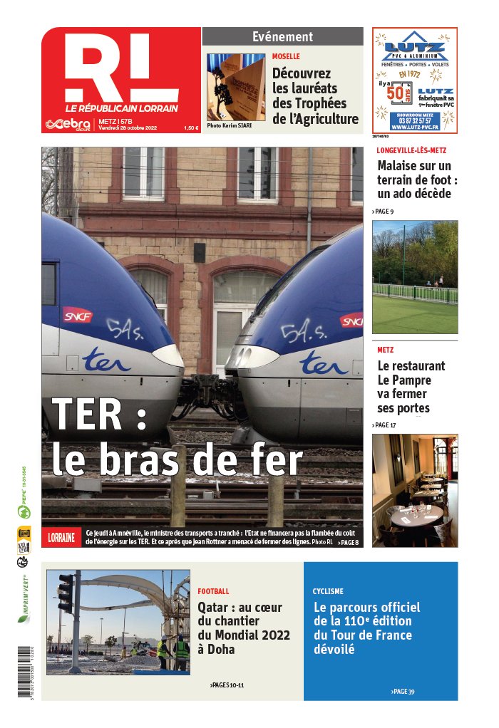Le Républicain Lorrain N°20221028 du 28 octobre 2022 à télécharger sur iPad