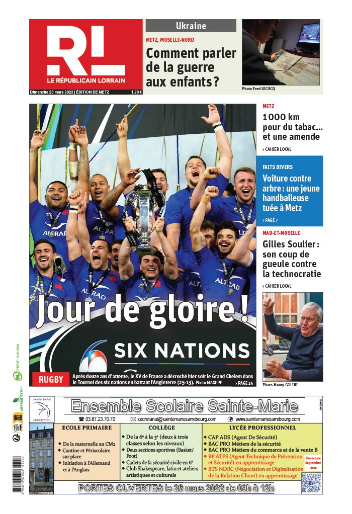 Le Républicain Lorrain N°20220320 du 20 mars 2022 à télécharger sur iPad