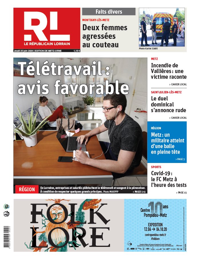 Le Républicain Lorrain N°20200625 du 25 juin 2020 à télécharger sur iPad