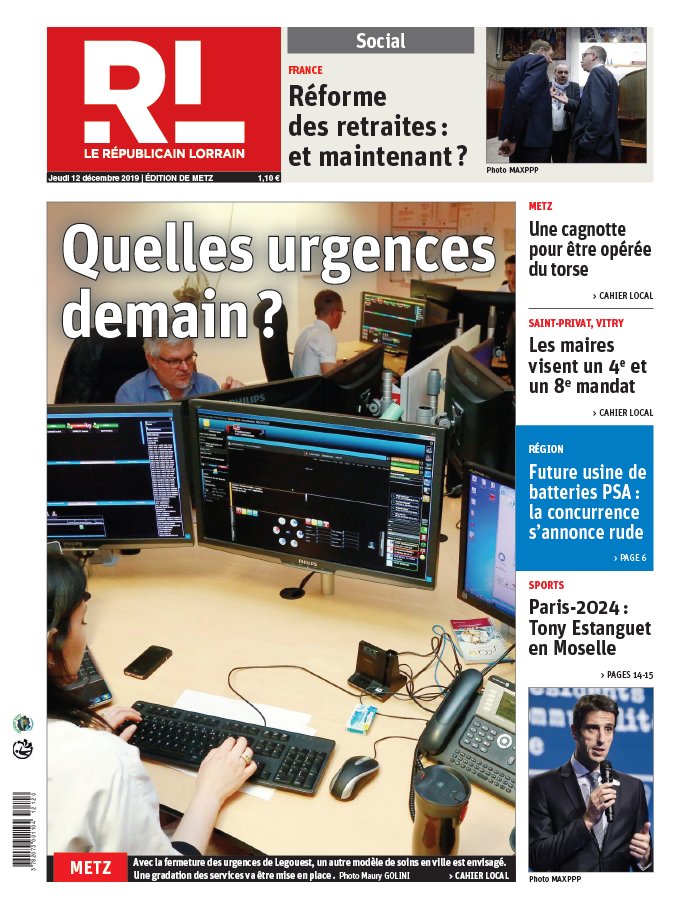 Le Républicain Lorrain N°20191212 du 12 décembre 2019 à télécharger sur ...
