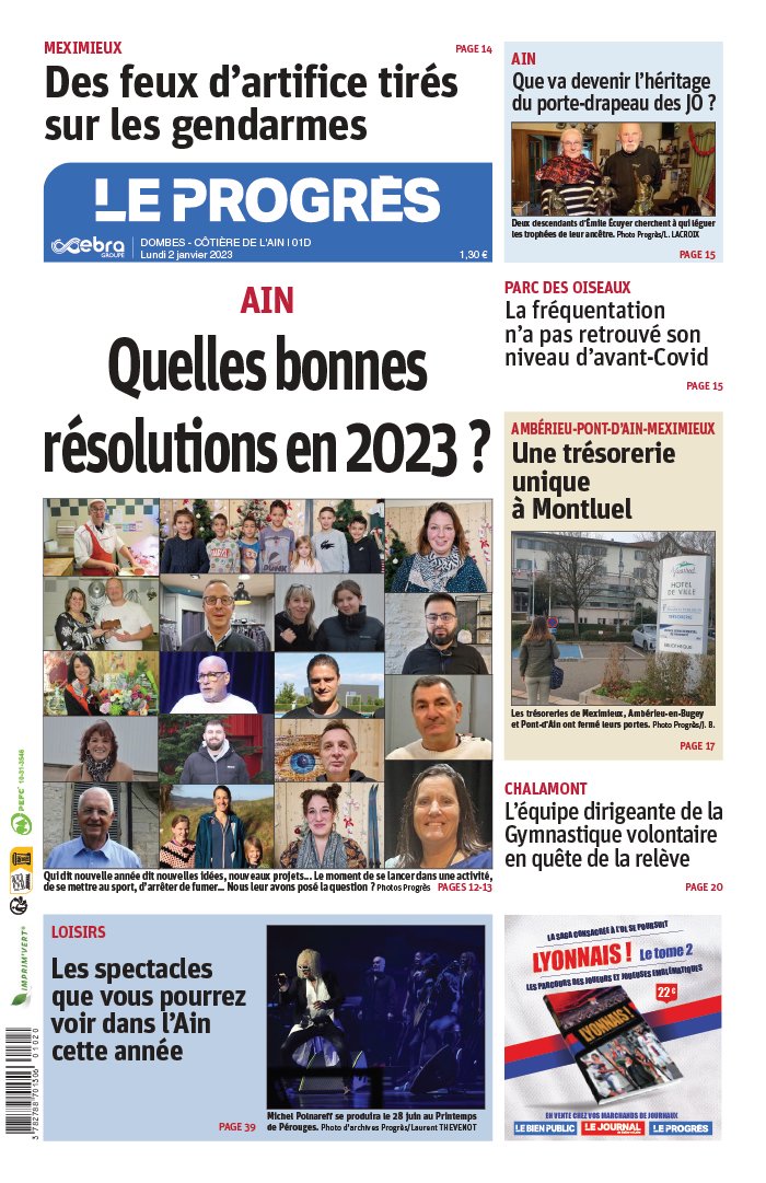 Le Progrès N°20230102 du 02 janvier 2023 à télécharger sur iPad