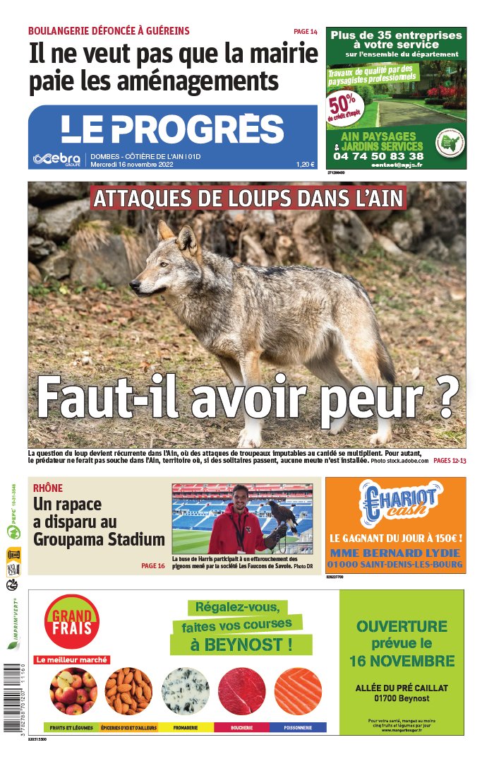 Le Progrès N°20221116 du 16 novembre 2022 à télécharger sur iPad