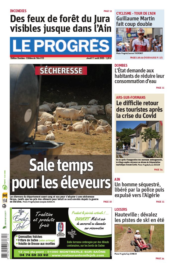 Le Progrès N°20220811 Du 11 Août 2022 à Télécharger Sur Ipad