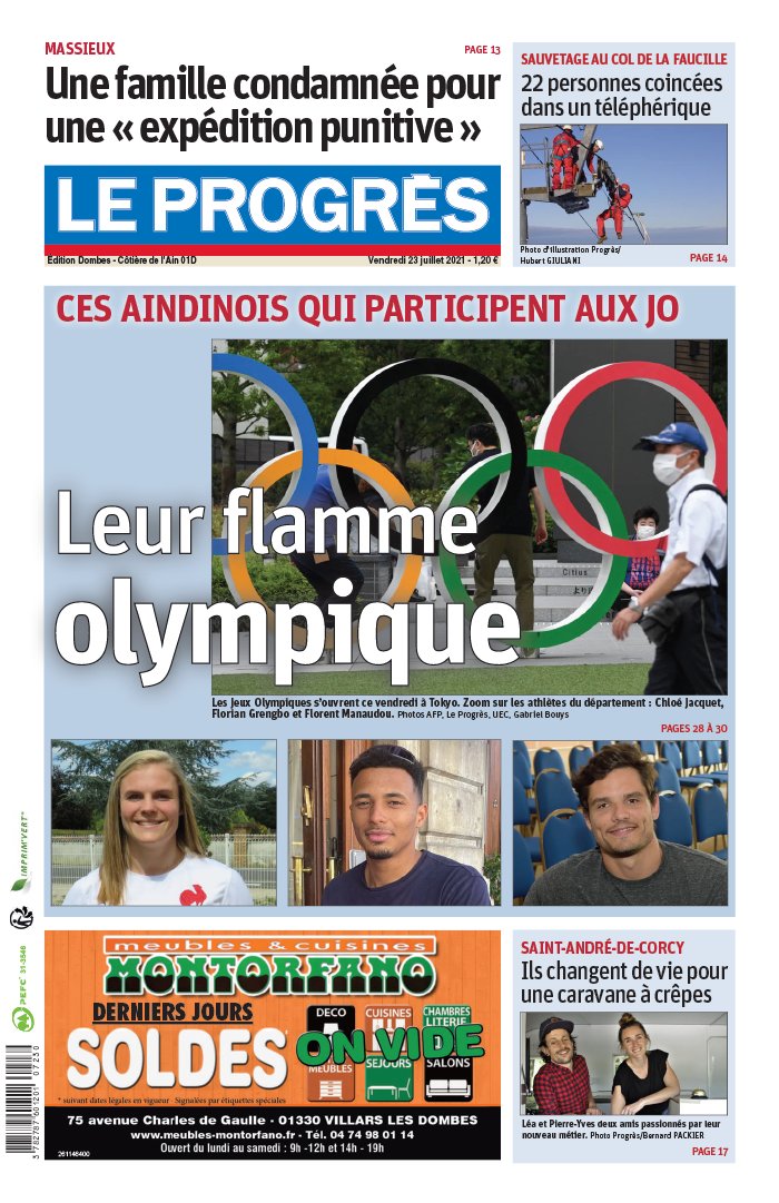 Le Progrès N°20210723 du 23 juillet 2021 à télécharger sur iPad