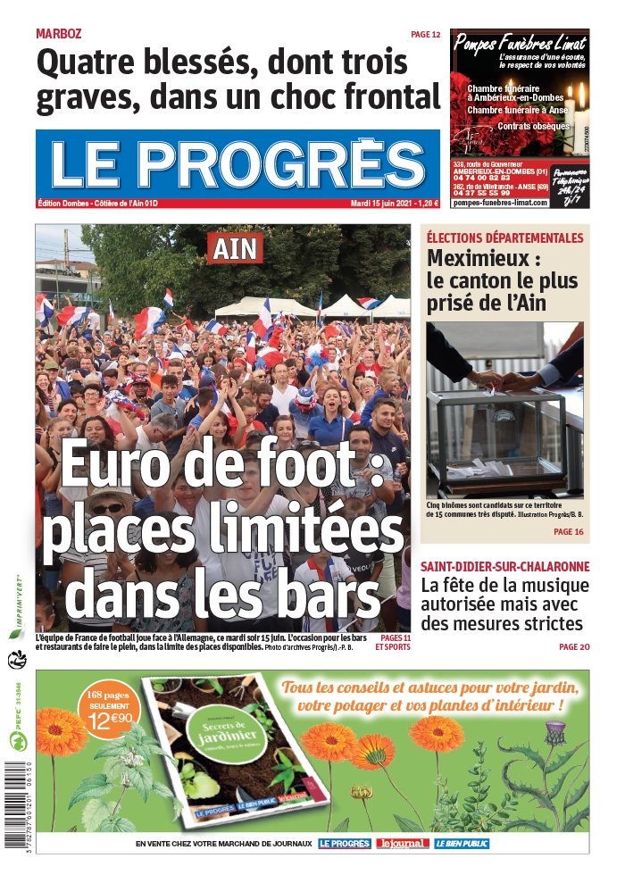 Le Progrès N°20210615 du 15 juin 2021 à télécharger sur iPad
