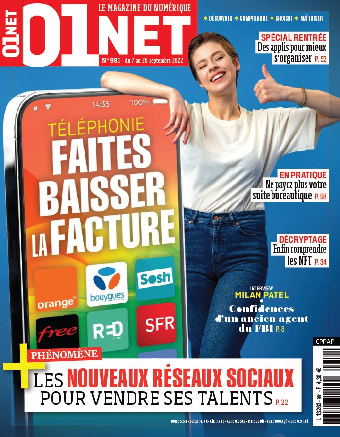 01net N°981 du 07 septembre 2022 à télécharger sur iPad