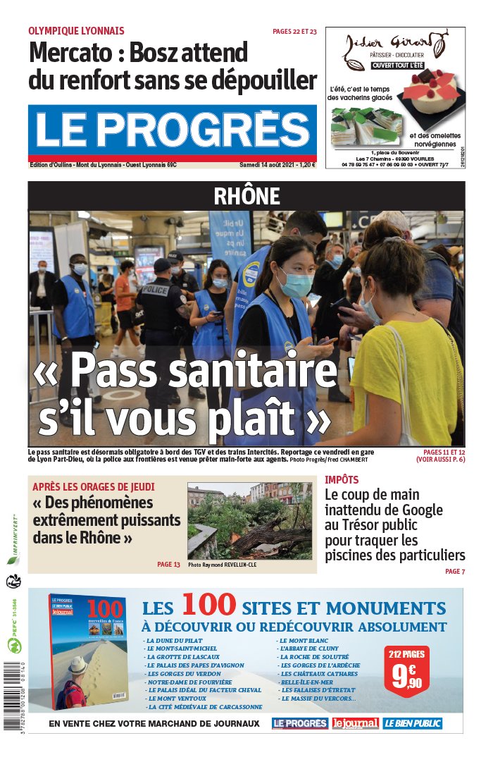 Le Progrès N°20210814 du 14 août 2021 à télécharger sur iPad