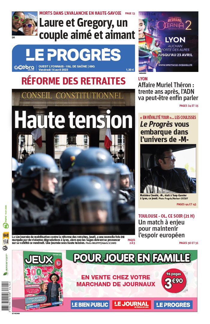 Le Progrès N°20230414 du 14 avril 2023 à télécharger sur iPad