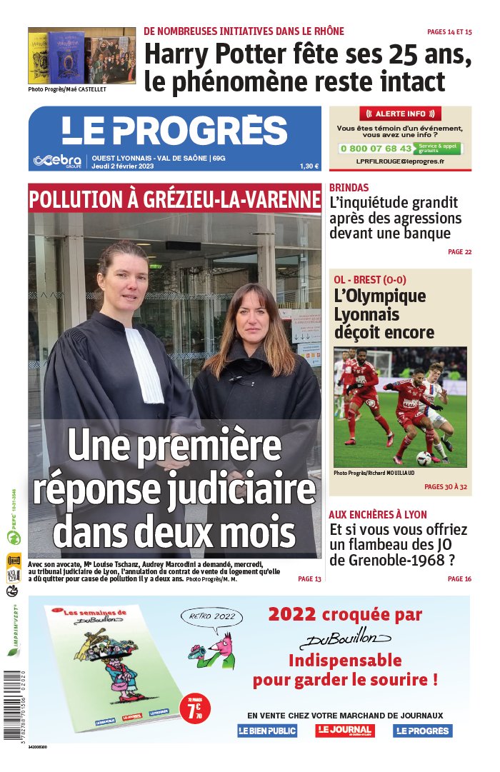 Le Progrès N°20230202 du 02 février 2023 à télécharger sur iPad