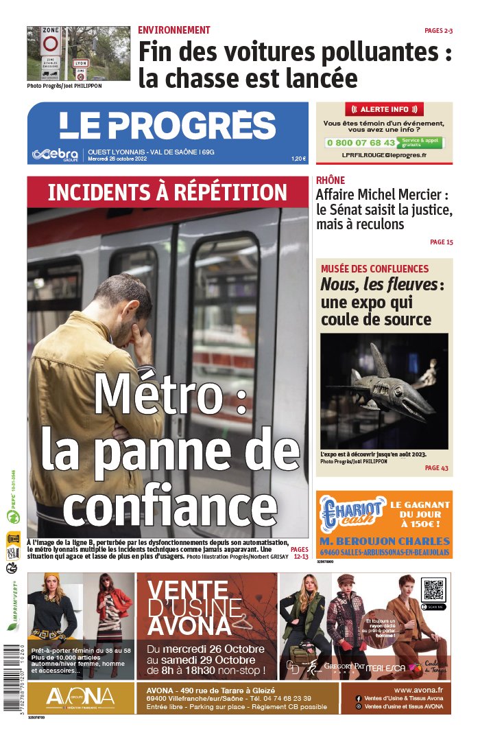 Le Progrès N°20221026 du 26 octobre 2022 à télécharger sur iPad