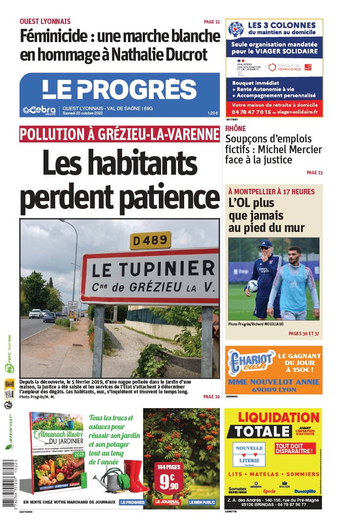 Le Progrès N°20221022 du 22 octobre 2022 à télécharger sur iPad