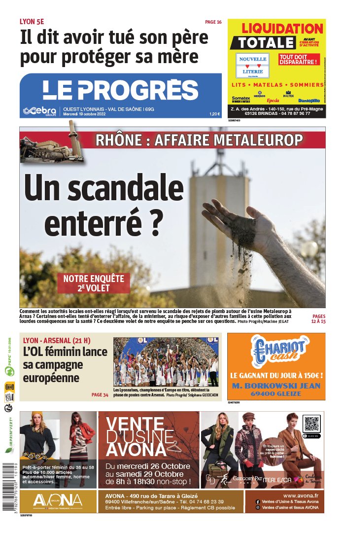 Le Progrès N°20221019 du 19 octobre 2022 à télécharger sur iPad