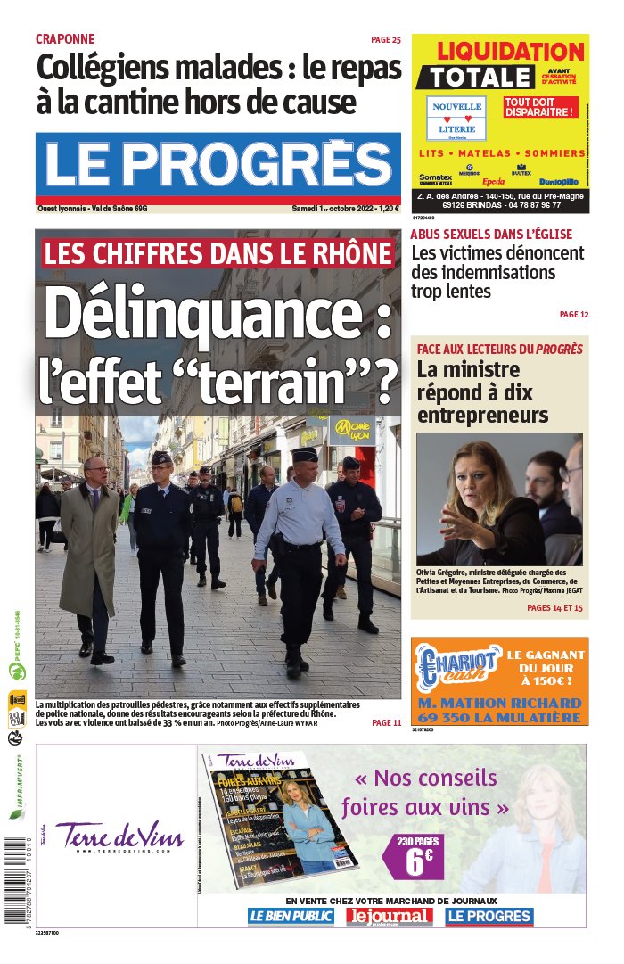 Le Progrès N°20221001 du 01 octobre 2022 à télécharger sur iPad