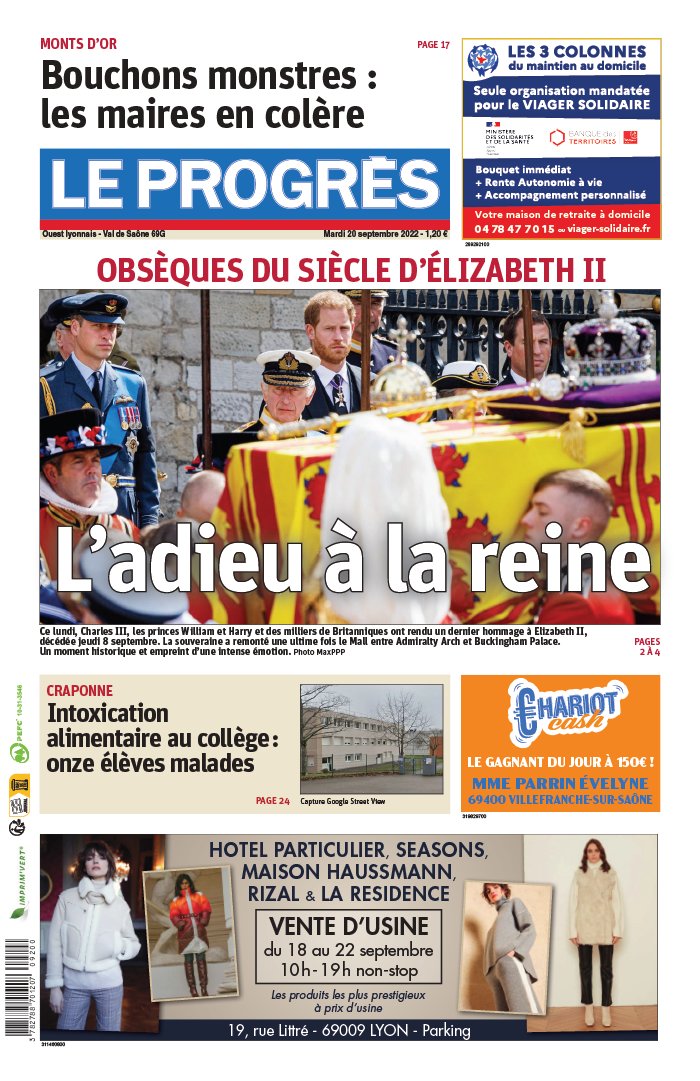 Le Progrès N°20220920 du 20 septembre 2022 à télécharger sur iPad