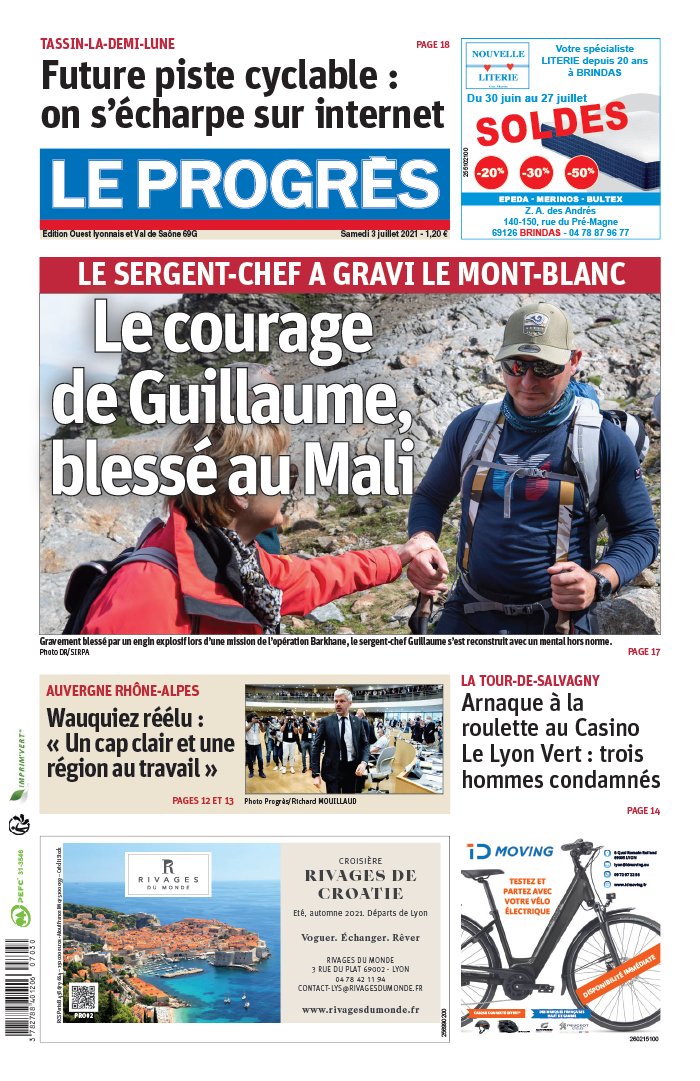 Le Progrès N°20210703 du 03 juillet 2021 à télécharger sur iPad