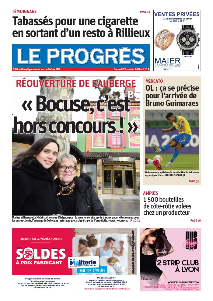 Le Progrès N°20200125 du 25 janvier 2020 à télécharger sur iPad