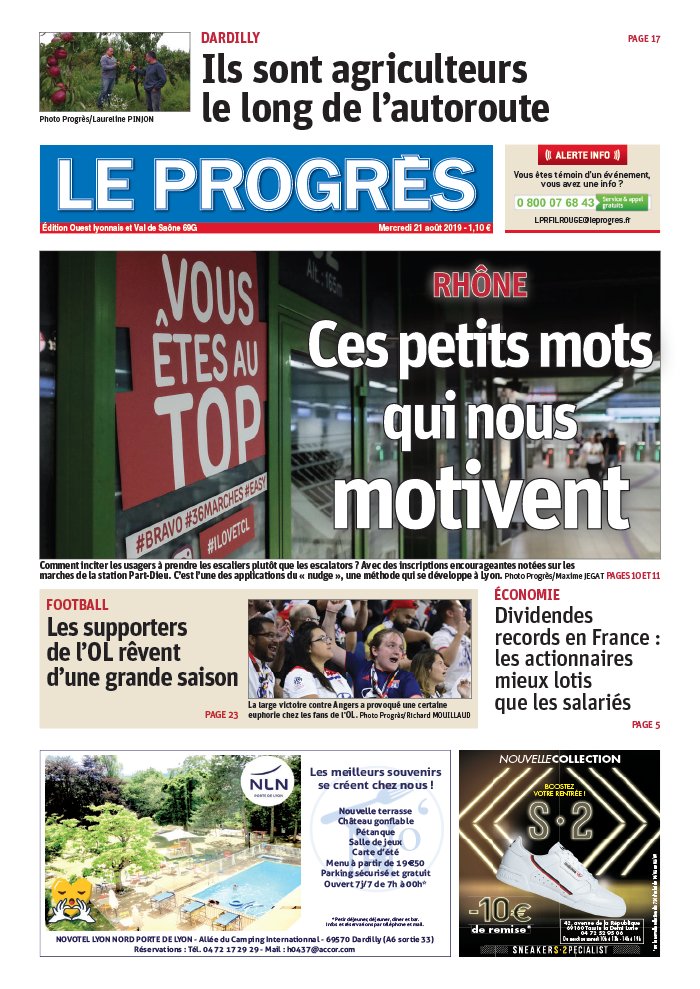 Le Progrès N°20190821 du 21 août 2019 à télécharger sur iPad