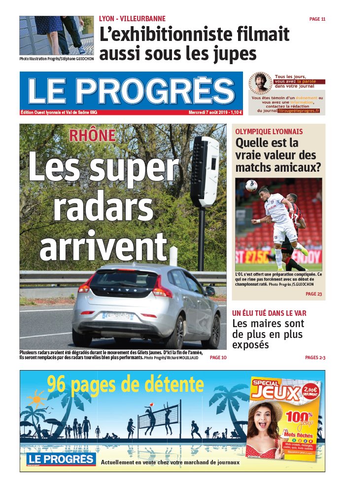 Le Progrès N°20190807 du 07 août 2019 à télécharger sur iPad