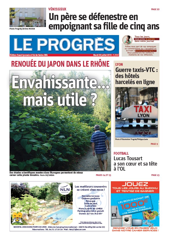 Le Progrès N°20190730 du 30 juillet 2019 à télécharger sur iPad