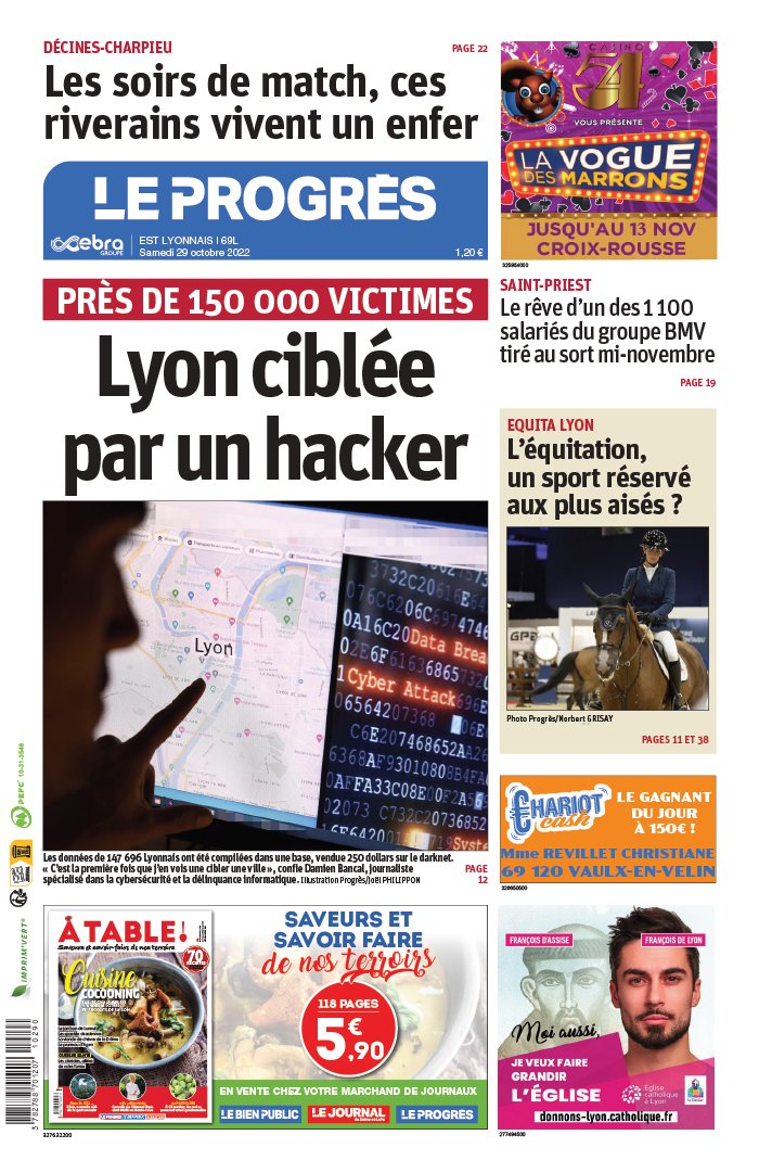 Le Progrès N°20221029 du 29 octobre 2022 à télécharger sur iPad