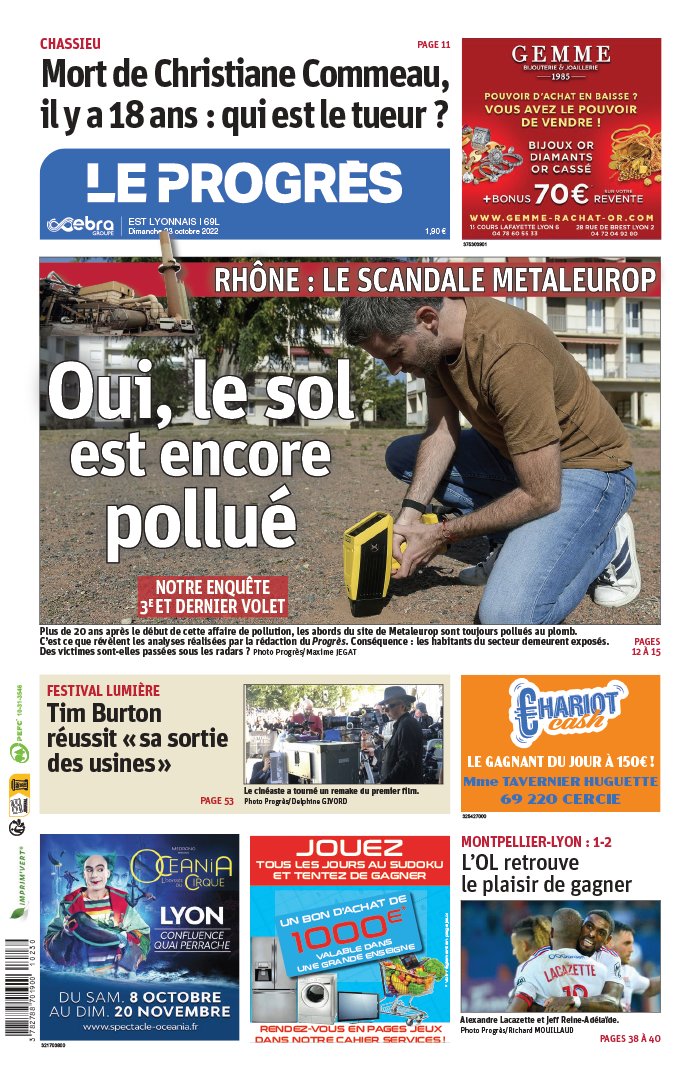 Le Progrès N°20221023 du 23 octobre 2022 à télécharger sur iPad