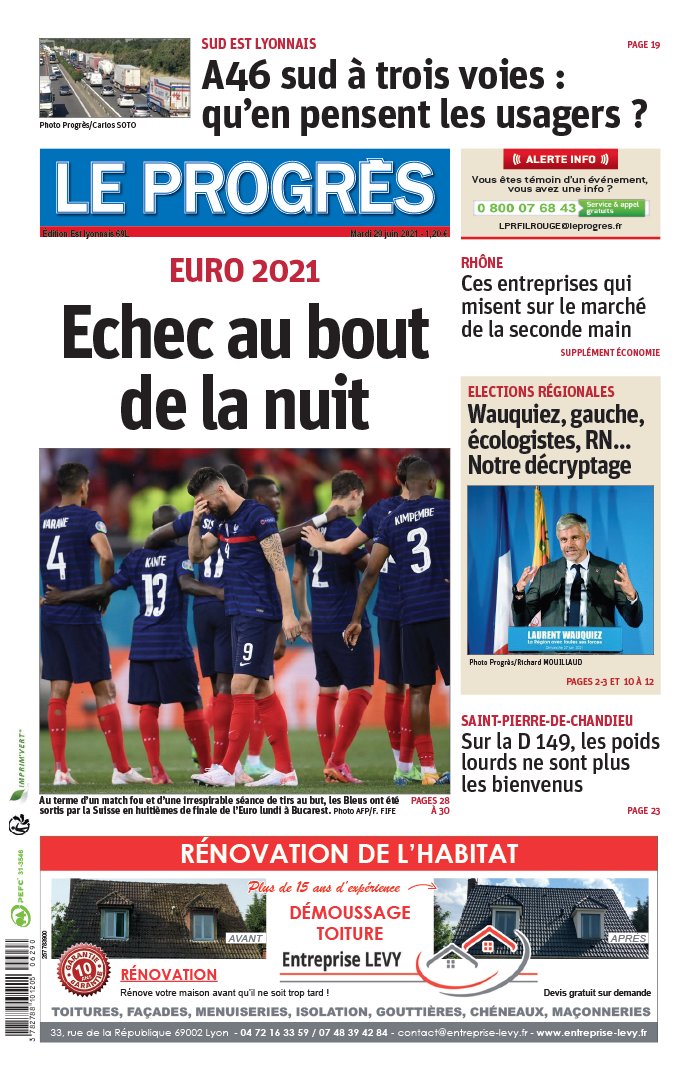 Le Progrès N°20210629 du 29 juin 2021 à télécharger sur iPad