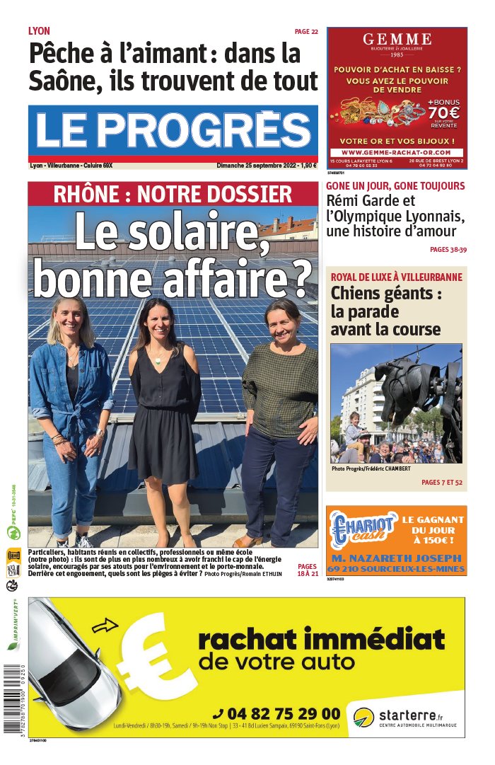 Le Progrès N°20220925 du 25 septembre 2022 à télécharger sur iPad