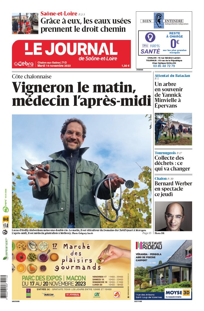 Le Journal de Saône et Loire N°20231114 du 14 novembre 2023 à ...