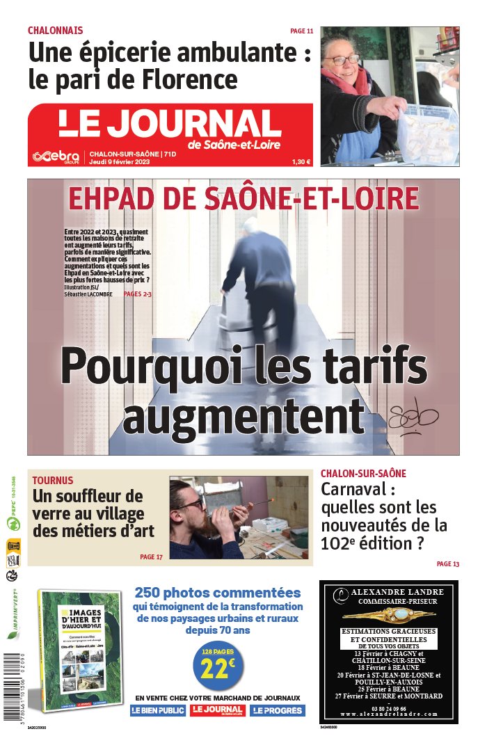 Le Journal de Saône et Loire N°20230209 du 09 février 2023 à télécharger sur iPad