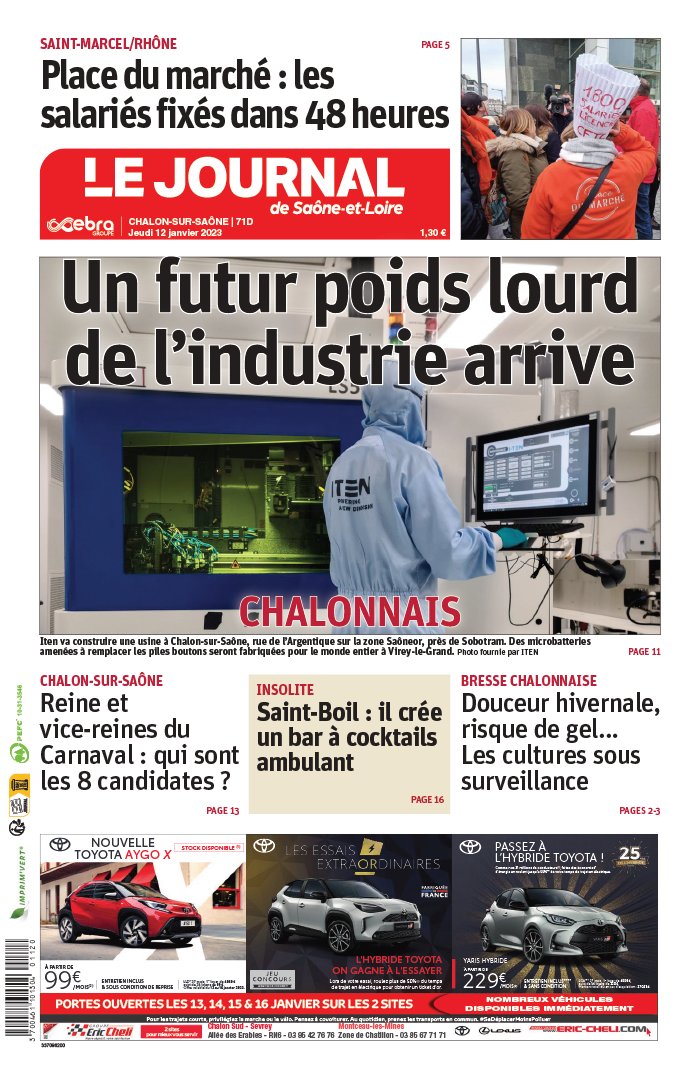 Le Journal de Saône et Loire N°20230112 du 12 janvier 2023 à ...