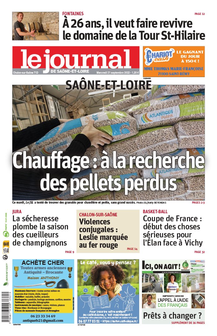 Le Journal de Saône et Loire N°20220921 du 21 septembre 2022 à ...