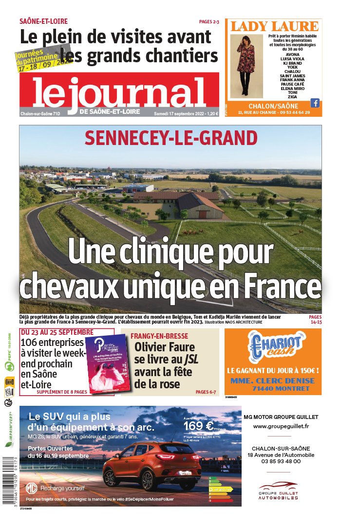 Le Journal de Saône et Loire N°20220917 du 17 septembre 2022 à ...