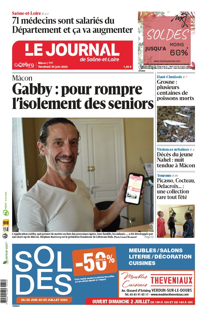 Le Journal de Saône et Loire N°20230630 du 30 juin 2023 à télécharger sur iPad