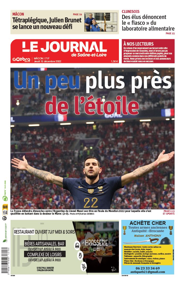 Le Journal de Saône et Loire N°20221215 du 15 décembre 2022 à ...