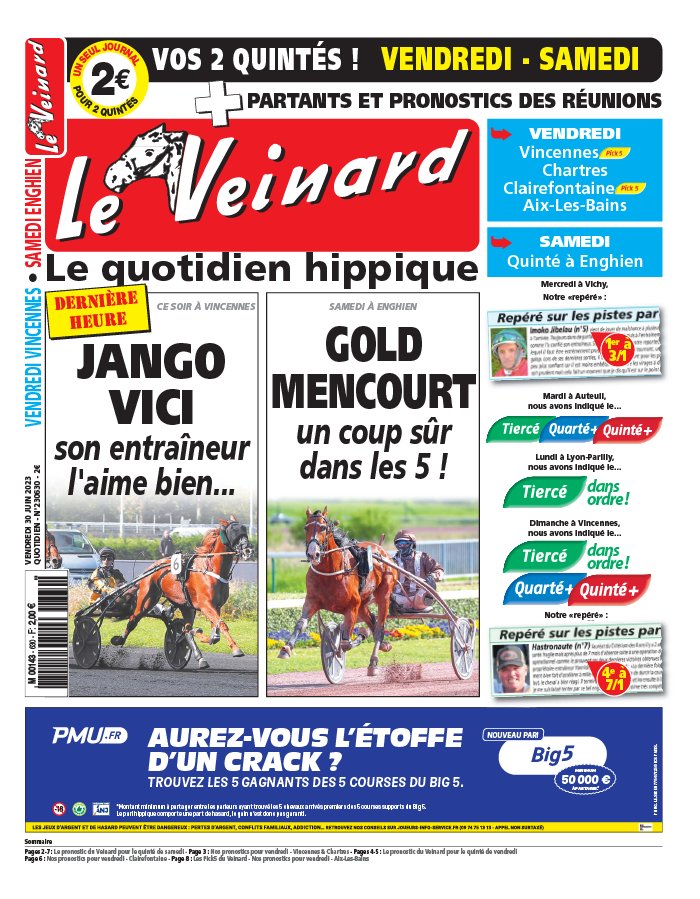 Le Veinard N°20230630 du 30 juin 2023 à télécharger sur iPad