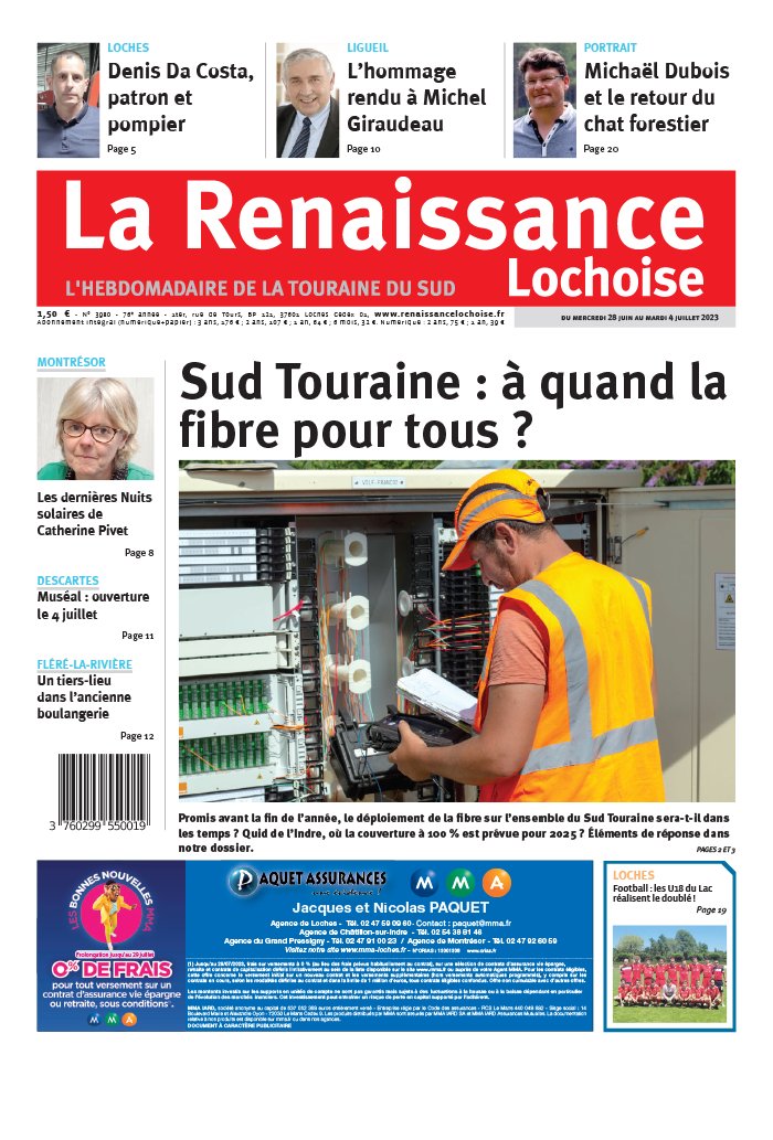 La Renaissance Lochoise N°3980 du 28 juin 2023 à télécharger sur iPad