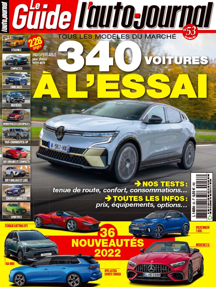 L'auto journal - Le guide N°53 du 21 janvier 2022 à télécharger sur iPad