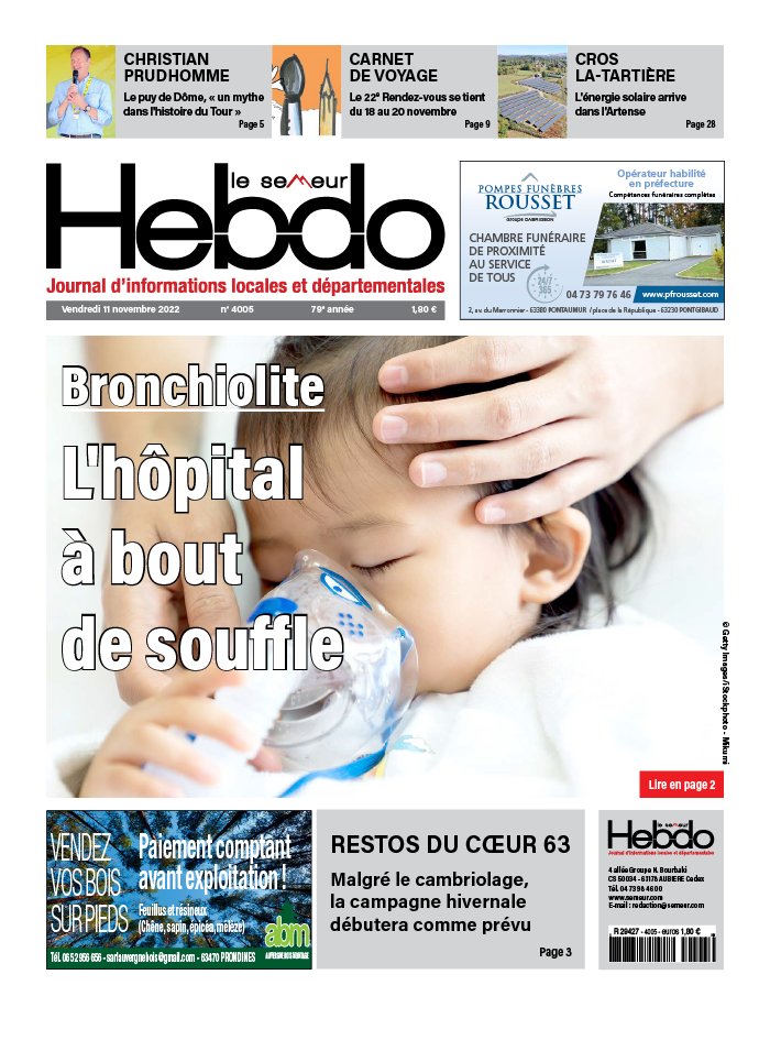 Le Semeur Hebdo N°4005 du 11 novembre 2022 à télécharger sur iPad