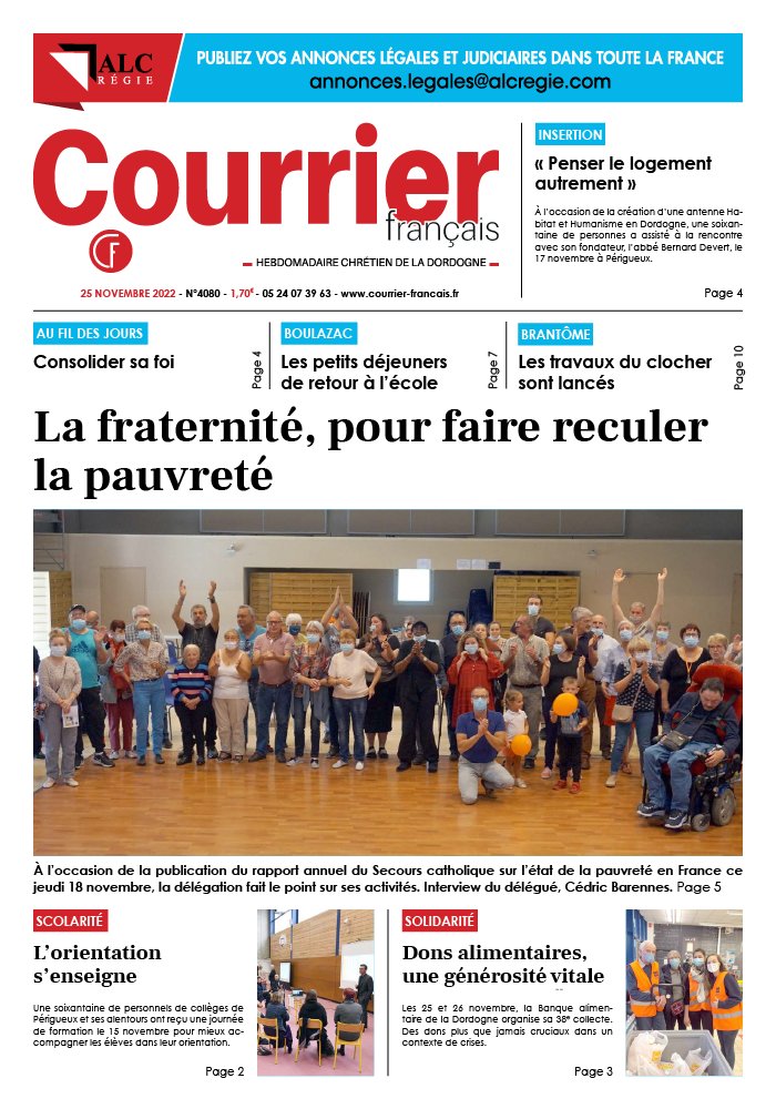 Courrier Français N°4080 du 25 novembre 2022 à télécharger sur iPad