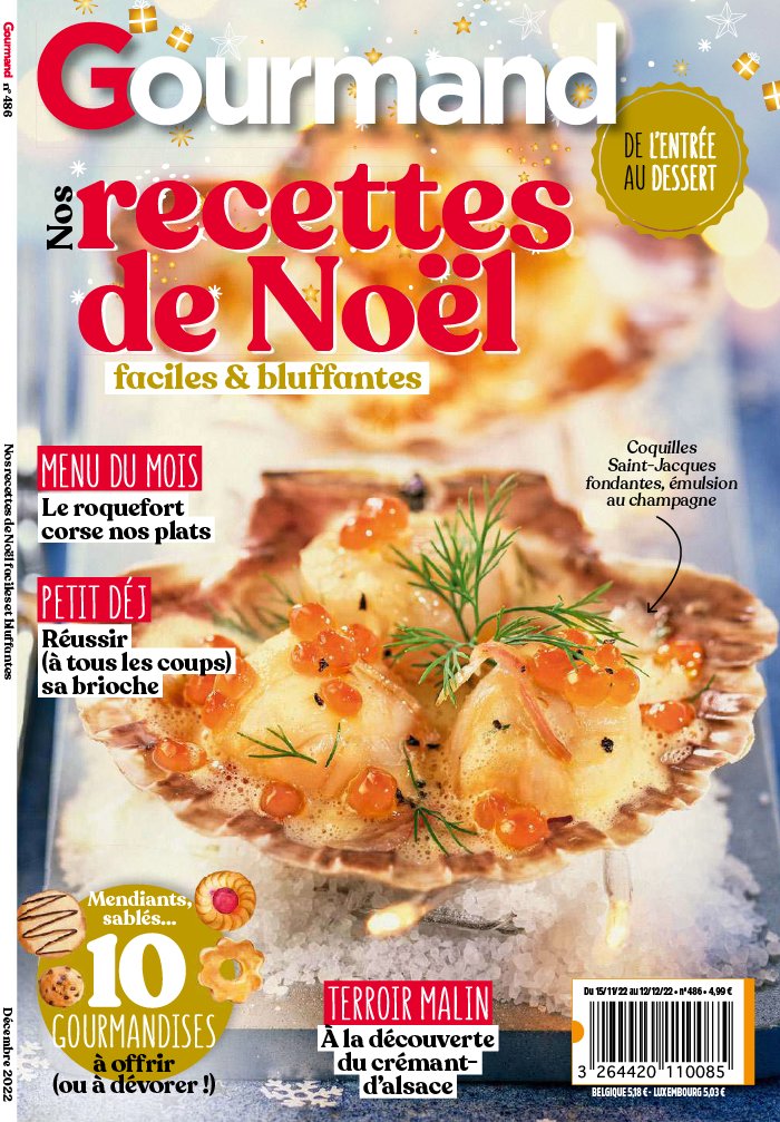 Gourmand N°486 du 15 novembre 2022 à télécharger sur iPad