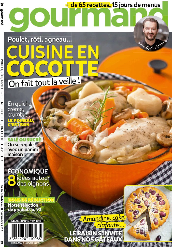 Gourmand N°357 du 26 octobre 2016 à télécharger sur iPad